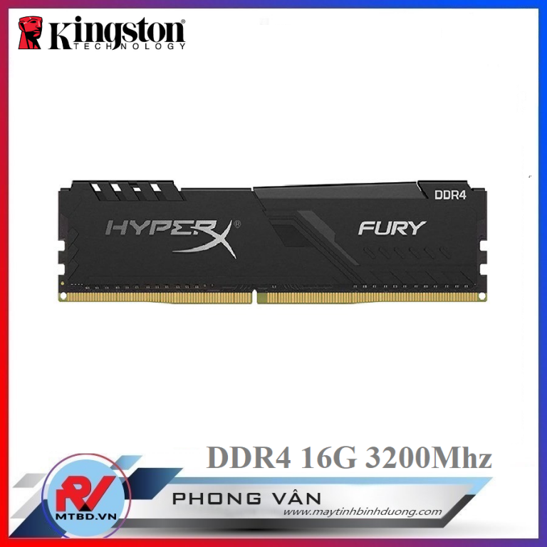 Ram Kingston HyperX Fury Black 16GB (HX432C16FB3/16) 3200MHz DDR4
